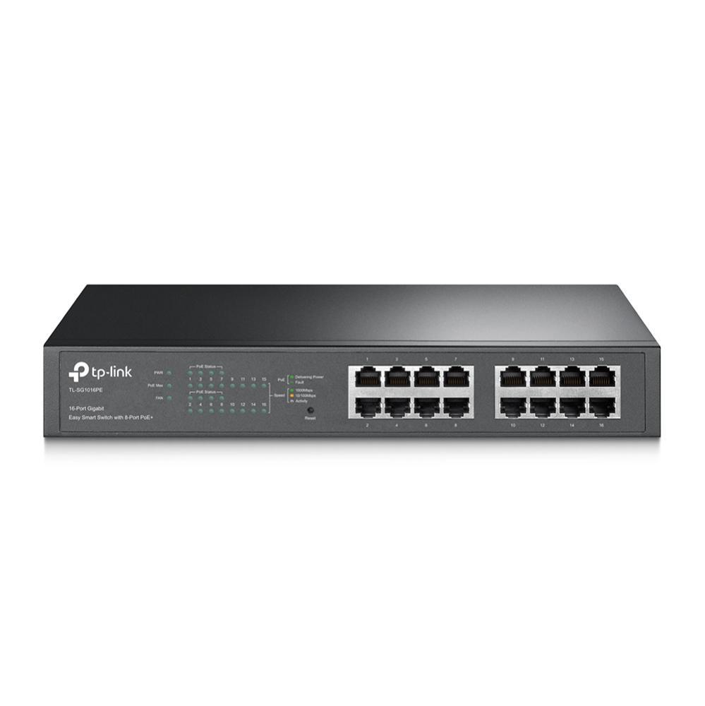 TL-SG1016PE 16-Port Gigabit Easy Smart Switch with 8-Port PoE+ ...
